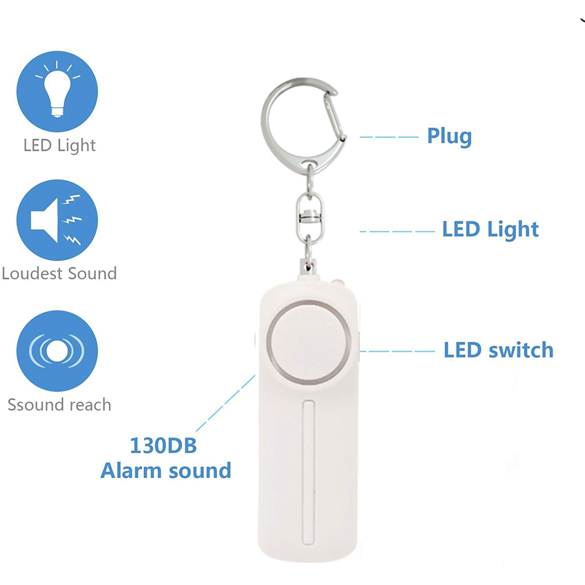 Buy Binpure Self Defense Keychain Alarms with LED Light Emergency ...