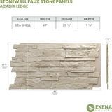 Ekena Millwork 49"W x 25 1/2"H x 1 1/4"D Acadia Ledge Stacked Stone ...