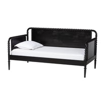 Baxton Studio Lucera Bobbin Twin-To-King Expandable Daybed - Wood Bed ...