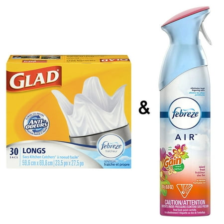 Glad Kitchen Catchers White Garbage Bags with Freshness, Easy-Tie Flaps ...