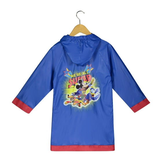 Disney - Mickey Mouse Boys Blue Rain Slicker Raincoat (L (6/7 ...