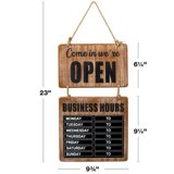 Excello Global Products Business Hours Hanging Chalkboard Rustic ...