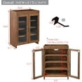 Small Wooden Countertop Storage Cabinet with Adjustable Shelves and ...