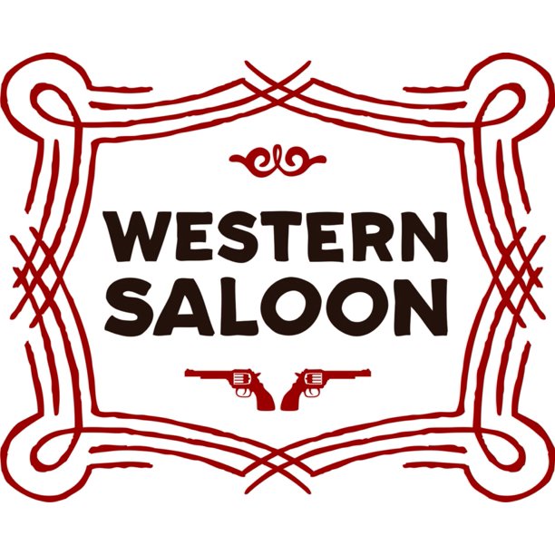 Custom Wall Decal Western Saloon Picture Art - Living Room - Peel ...