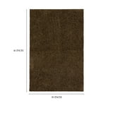 Mainstays Traditional Solid Brown Suede Shag Indoor Accent Rug, 2'6" x ...