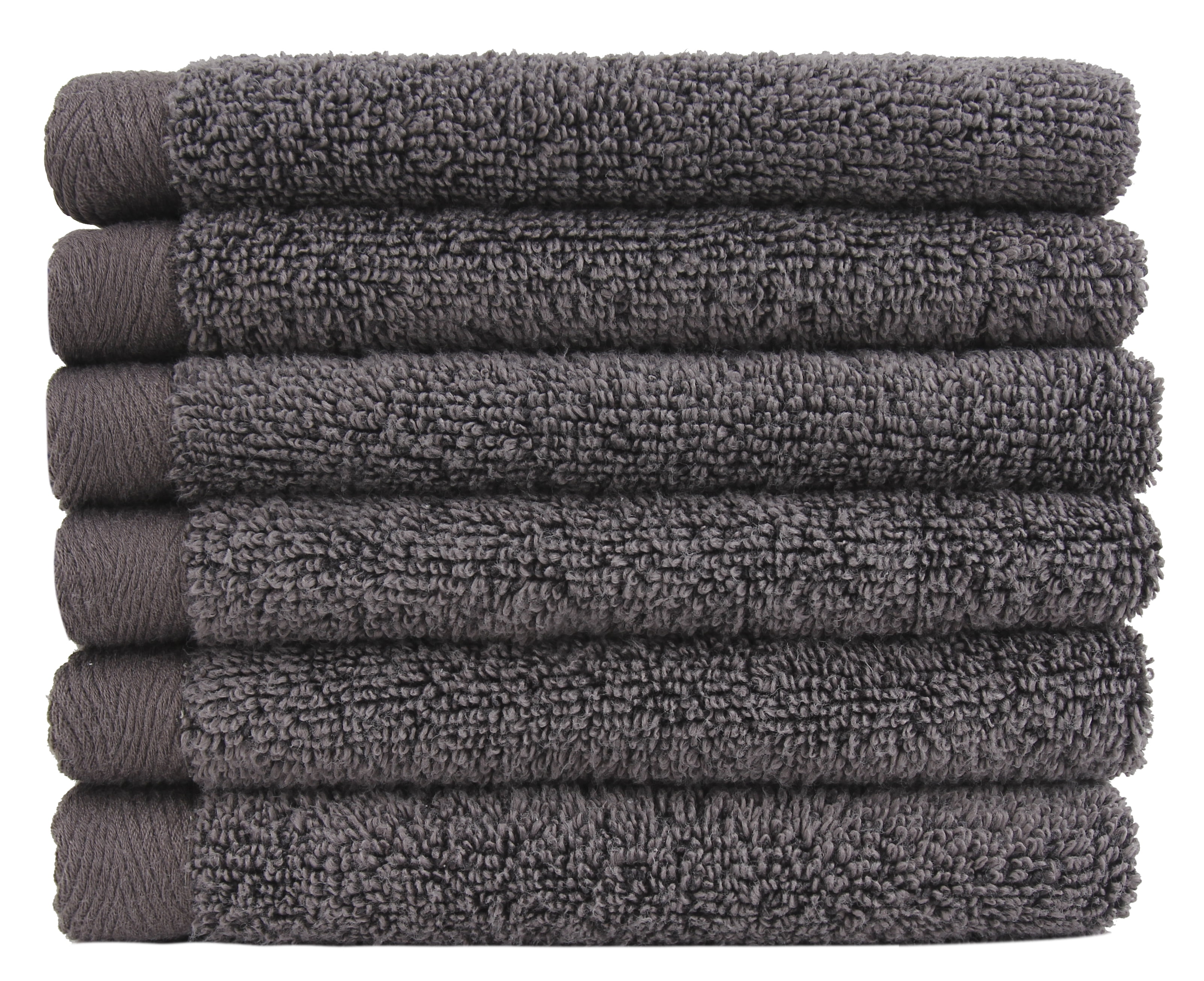 Everplush® Essential Washcloth 6 Piece Set in Charcoal - Walmart.com