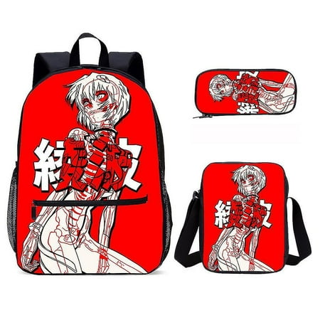 3 Pcs/set Ayanami Rei Shool Bag Satchel Neon Genesis Evangelion Anime ...