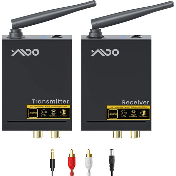 Y 2.4Ghz Wireless Transmitter Receiver for Home Audio, 320ft-Long Range ...