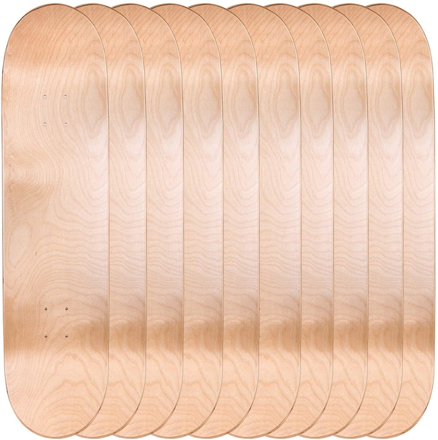 Lot of 10 Cal 7 Natural 8" Blank Canadian Maple Skateboard Decks ...