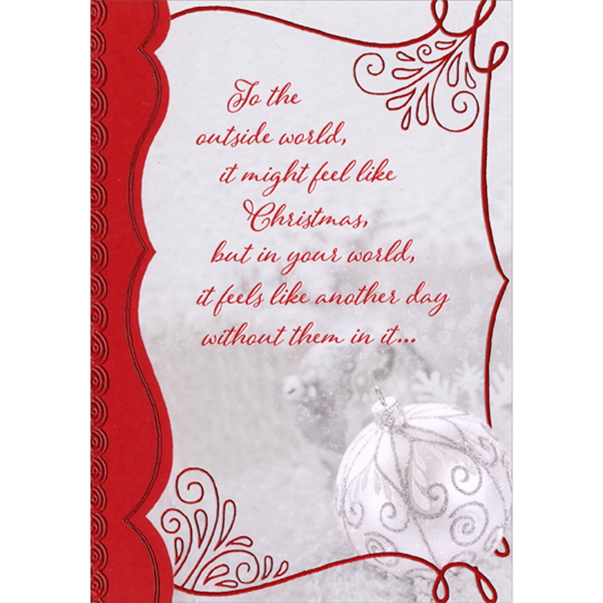 Designer Greetings To The Outside World: White Ornament and Red Foil ...