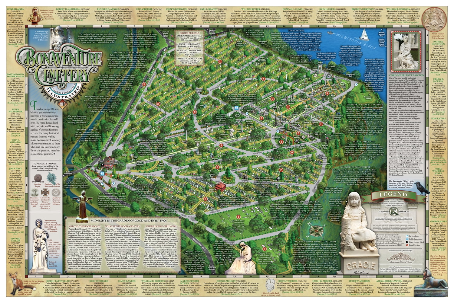 Bonaventure Cemetery Plot Map