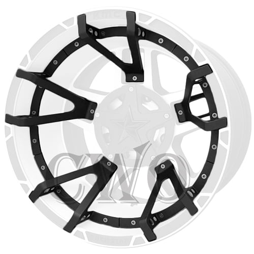 Matte Black XD Series XD827 Rockstar 3 Split Spoke Insert For 17x9 ...