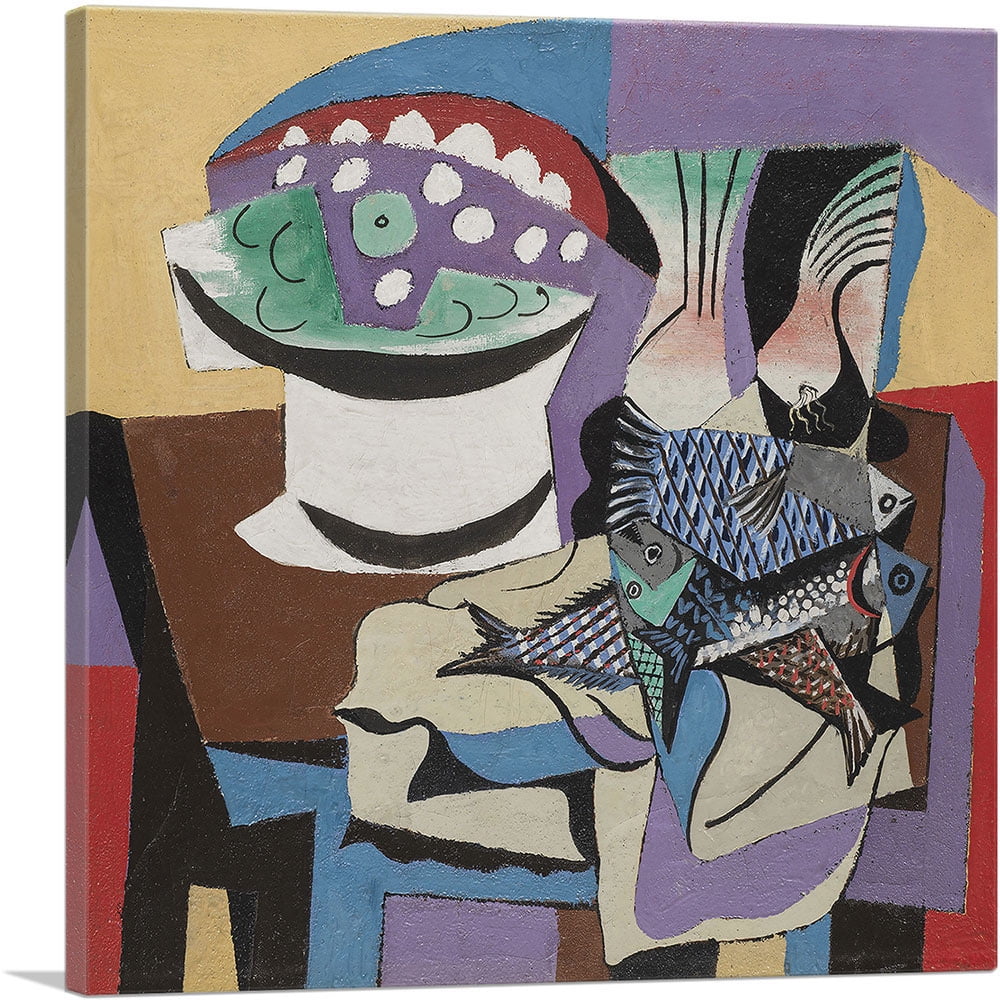 ARTCANVAS Still Life With Fish 1923 Canvas Art Print by Pablo Picasso ...