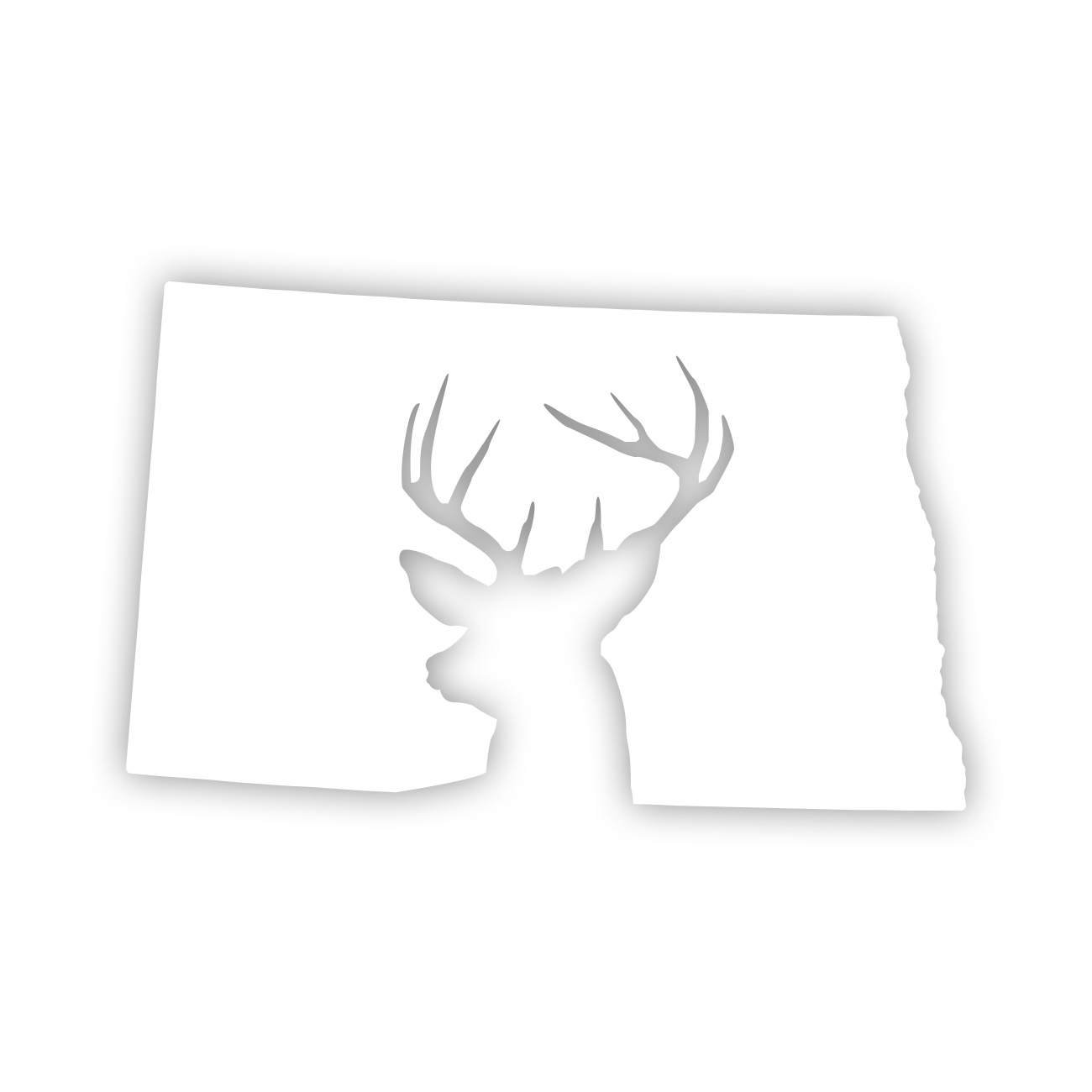 North Dakota Deer State Sticker Decal Die Cut - Self Adhesive Vinyl - Weatherproof - Made in USA ...