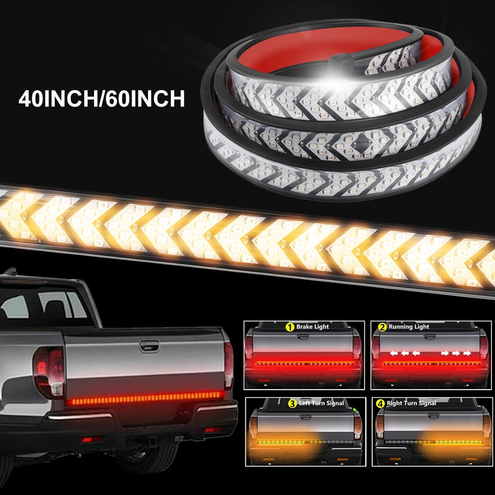 Car Truck LED Tailgate Light Bar Strip, 40in Car Brake Turn Signal ...