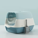 KQJQS Cat Litter Box Enclosure with Drawer & 2 Doors - 3-in-1 ...