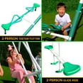 Sportspower Bayside Metal Swing Set with Teeter-Totter, Saucer Swing ...