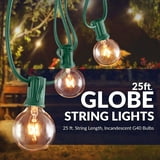 Newhouse Lighting 25 ft. Weatherproof Party String Lights, Green ...