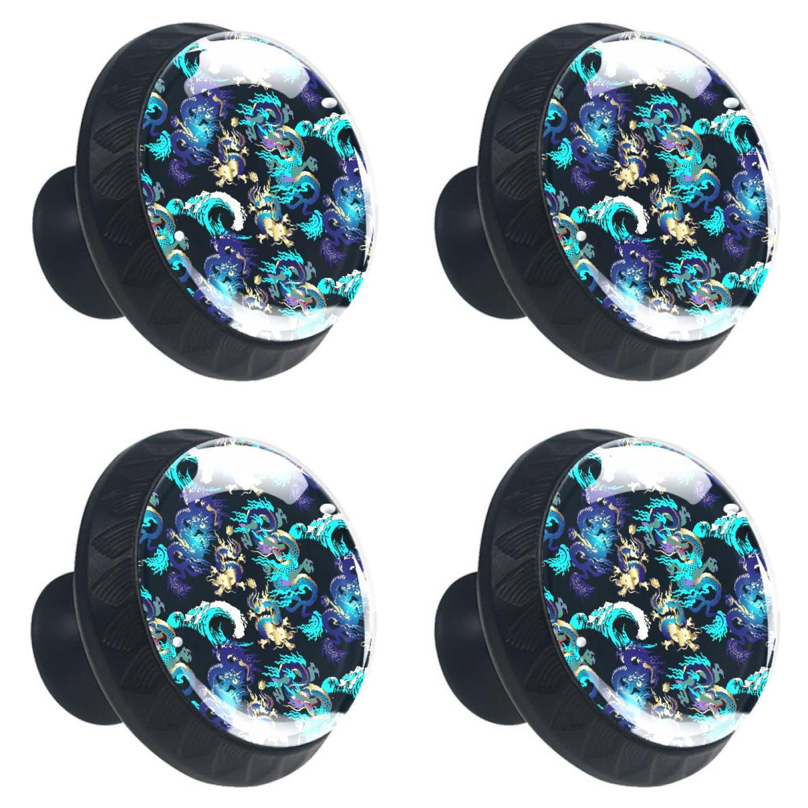4 Pcs Dragon Pattern Knobs for Kitchen Cabinet Cupboard Dresser ...