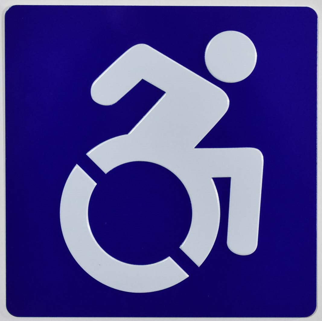 International Symbol of Accessibility (ISA) Sign (Aluminium, 6x6,Blue ...