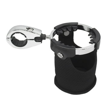 Diamond Plate Stainless Steel Motorcycle Cup Holder with Dual Clamp ...