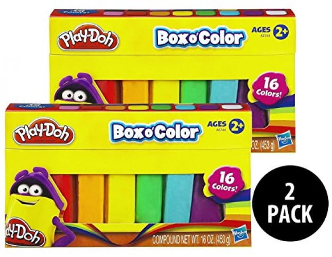 Play-Doh Box o' Color Set 2 Pack - 2 Ounces Of Each 16 Colors - Walmart.com