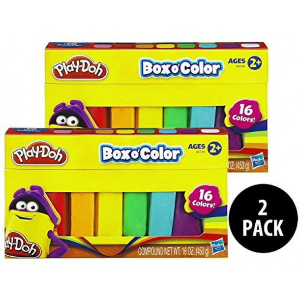 Play-Doh Box o' Color Set 2 Pack - 2 Ounces Of Each 16 Colors - Walmart ...