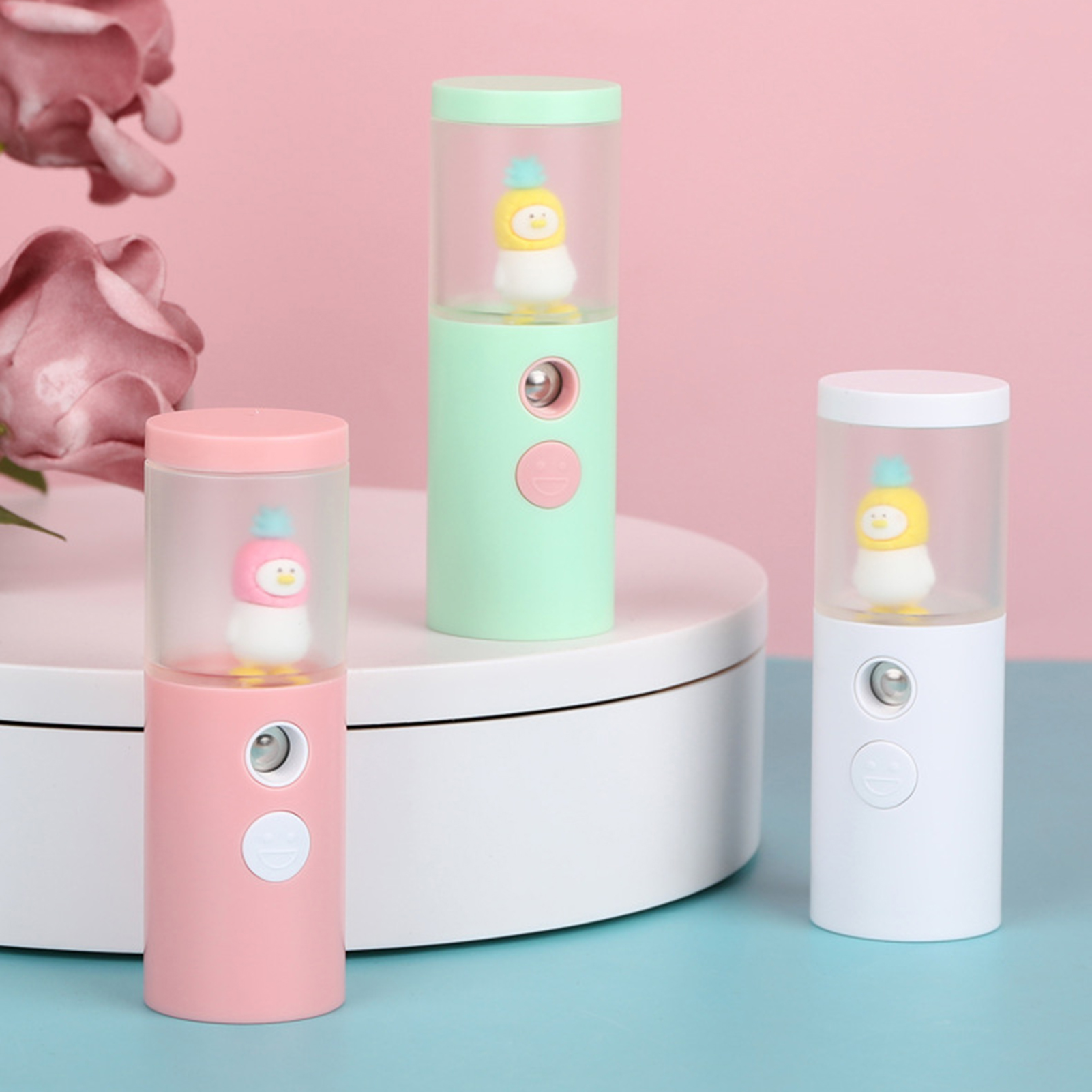Bluethy Mini Facial Mist Sprayer Night Light Open Pores Cute Cartoon ...
