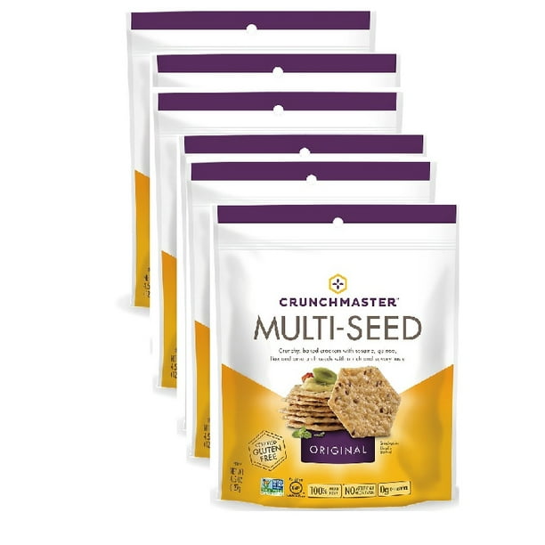 Crunchmaster Multi-Seed Original, 4 Ounce Bag, PACK OF 6 - Walmart.com