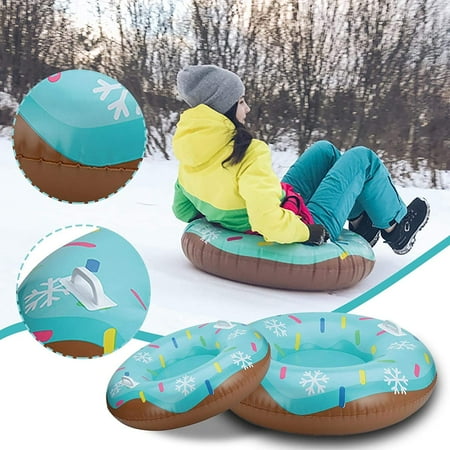 Winter Snow Tube for Sledding - Inflatable 31" Heavy Duty Large Snow ...