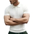 Dolkfu Short Sleeve Golf Shirts for Men Retro White Collared Button ...