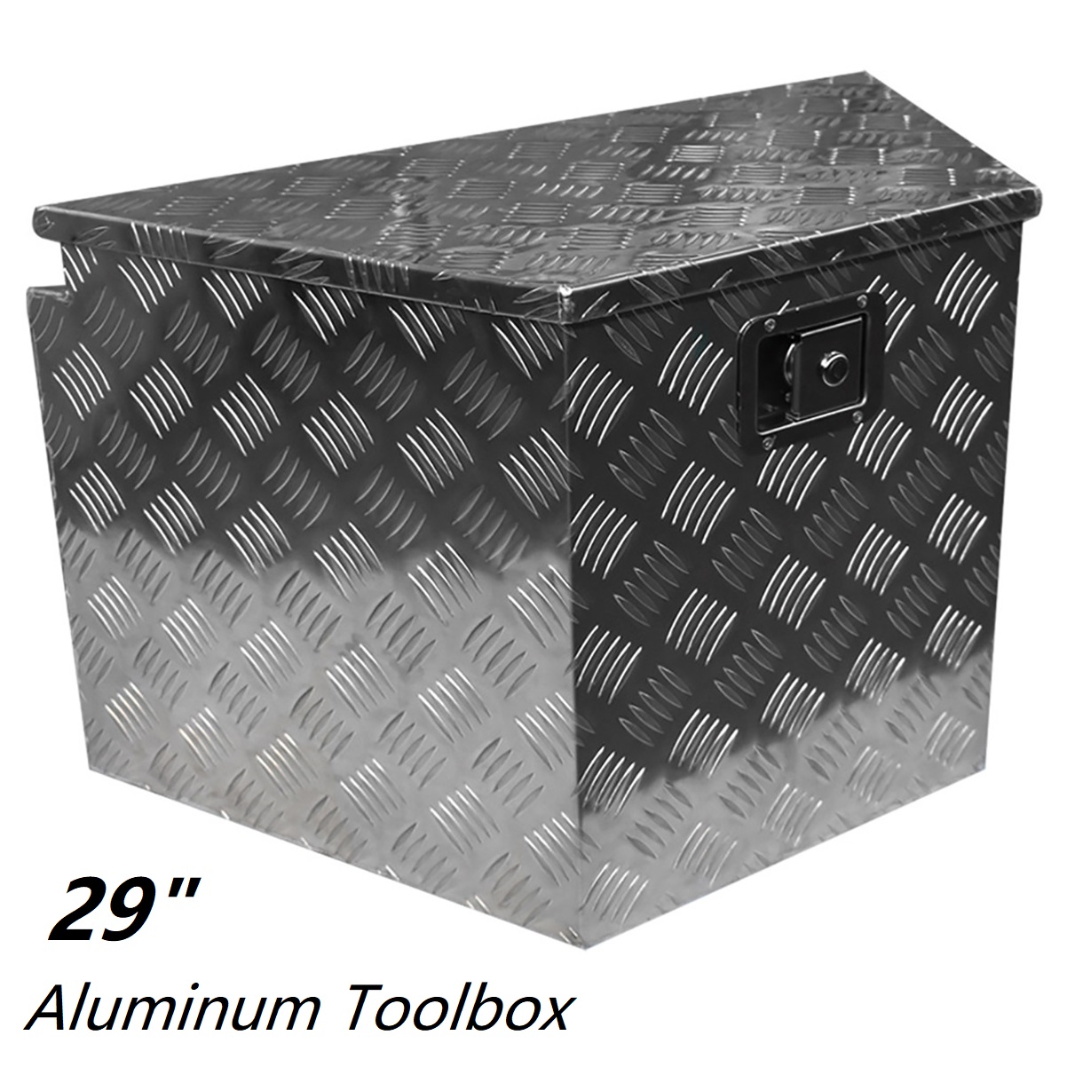 Aluminum Toolbox, 29" Trapezoid Storage Box w/ Lock & Keys, for Truck ...