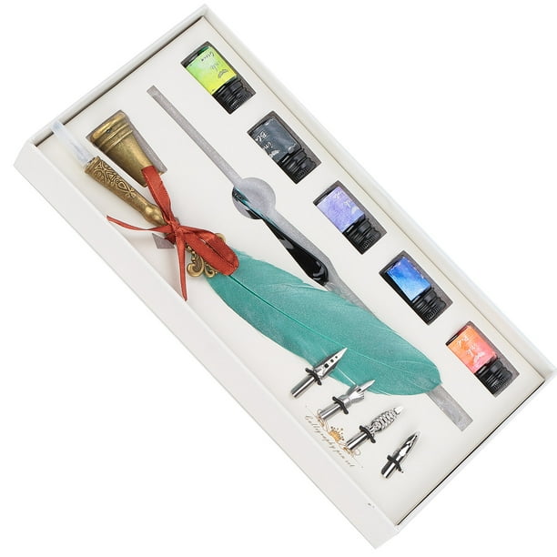Calligraphy Pen Ink Set, Writing Quill Dip Pen Feather Pen Ink Pen Kits ...