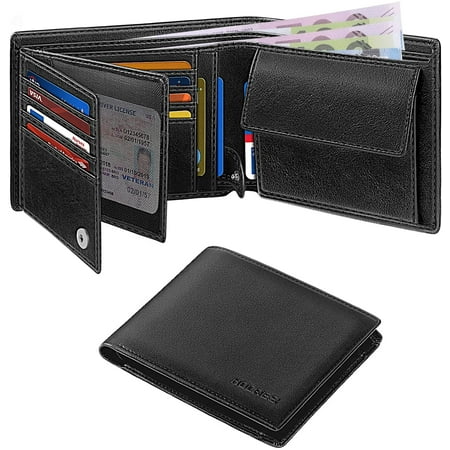 ® Wallets for Mens Muti-Functional RFID Blocking Leather Slim Wallet ...