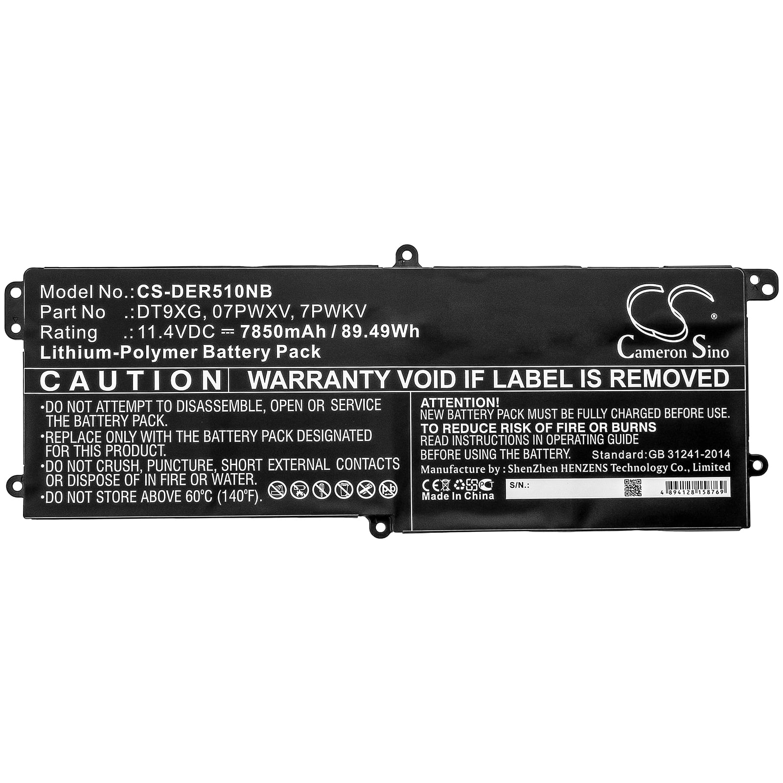 7850mAh 07PWXV DT9XG 7PWKV Battery for DELL Alienware Area 51m ALWA51M ...
