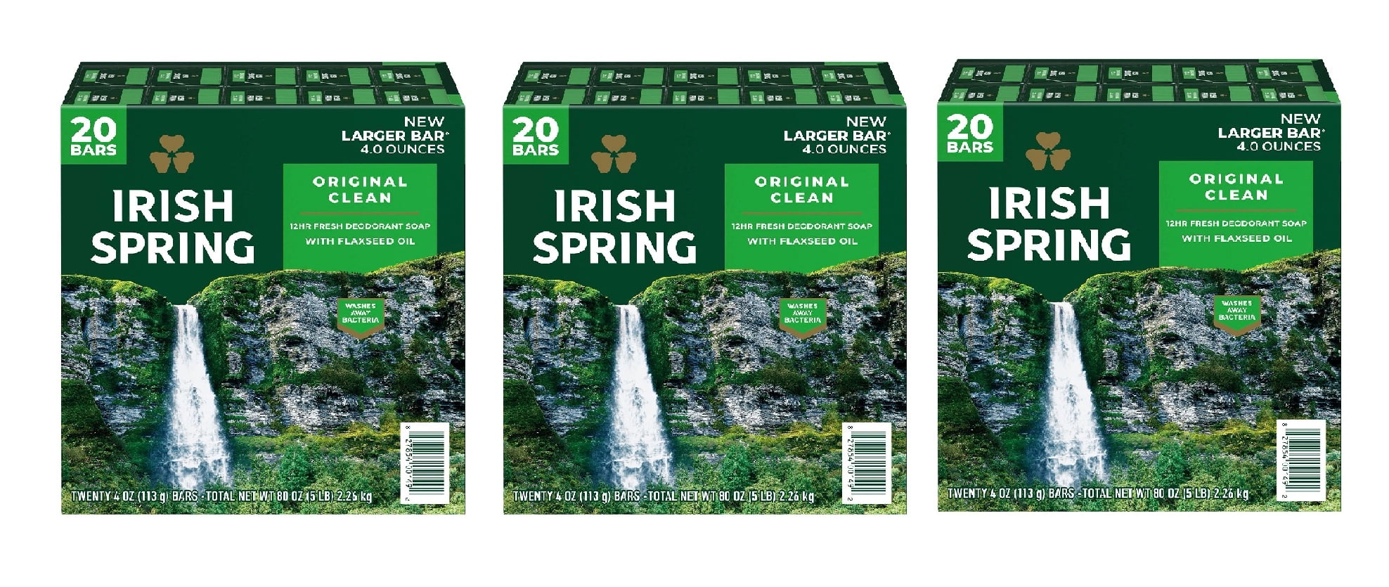 Irish Spring Bar Soap, Original Clean (4 oz., 20 ct.) 3PK - Walmart.com