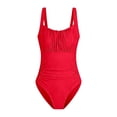 LIIPEE Women One-Piece Swimsuits Casual Solid Color Sleeveless Square ...