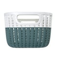Simplify 2-Tone Decorative Small Storage Basket in Marine - Walmart.com
