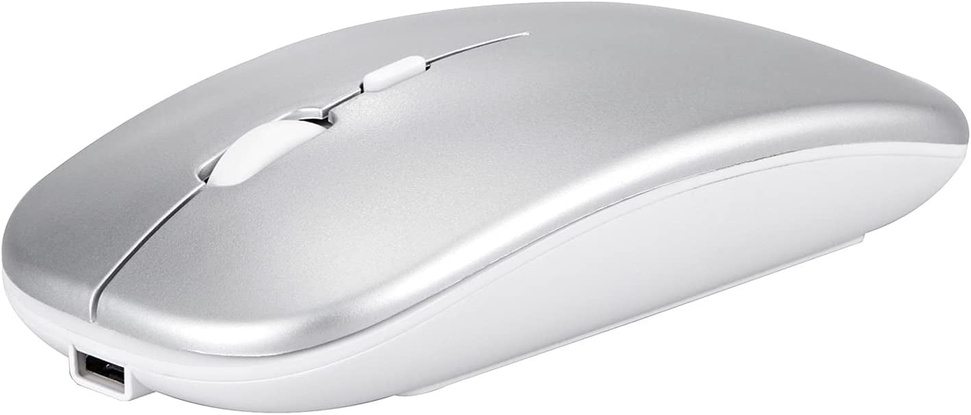 Wireless Bluetooth Mouse Dual-Mode Rechargeable Laptop Notebook PC Mac ...
