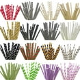 Sets of 100 Paper Straws Great for Birthday Wedding Baby Shower Party ...