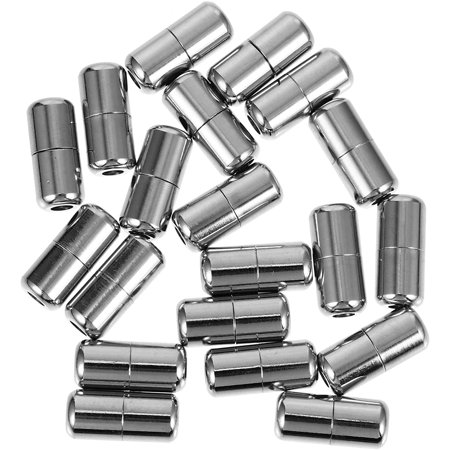 20Pcs Shoelace Buckle Tieless Elastic Laces Clasps Metal Capsule Lock ...