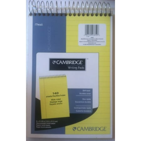 Cambridge Writing Pads 140 Sheet 6"x9" - Walmart.com