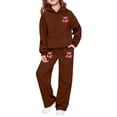 Angala Girls Outfit Sets Hooded Long Sleeve Cherry Print Tops With ...