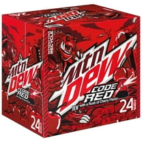 Mountain Dew Code Red, Cherry Flavored Soda Pop, 12 fl oz, 12 Pack Cans ...