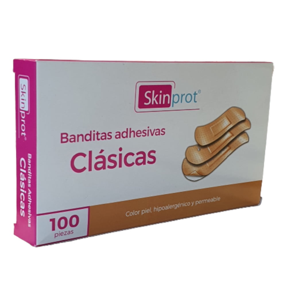 Skinprot Curitas Banditas Adhesivas Clásicas 100 Piezas Skinprot ...