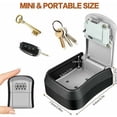 Wall Mounted Key Safe Box Mini Outdoor Key Box With 4 Digit Digital ...