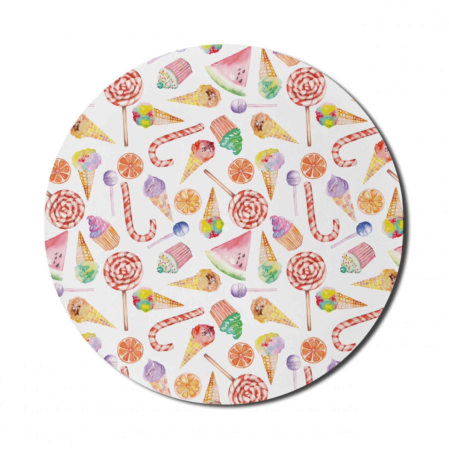 Colorful Mouse Pad for Computers, Ice Cream Candy Cakes Lollipop ...