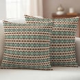 Boho Outdoor Throw Pillow Covers Set of 2, Abstract Gradient Overlay ...