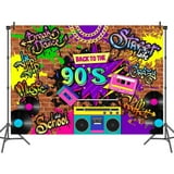 7 x 5 ft 90s Backdrop Hip Hop Back to The 90S Graffiti Banner Brick ...