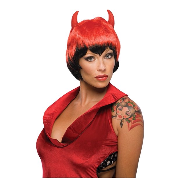 Short Devil Wig With Horns